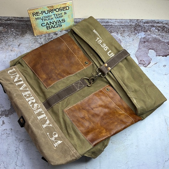 Clea Ray | Bags | Clea Ray Repurposed Canvas Backpack Travel University ...